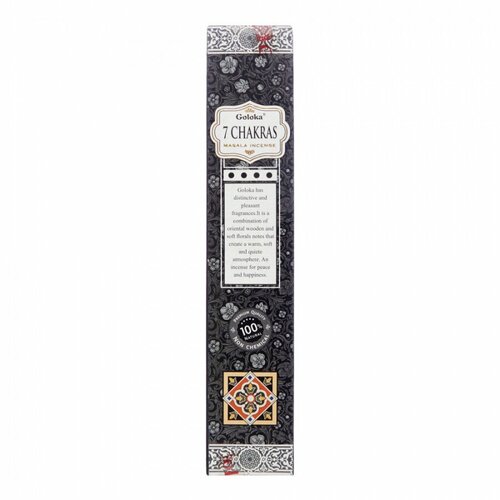 Goloka 7 CHAKRAS Masala Incense (Высококачественные индийские пыльцовые благовония 7 чакр, Голока), 15 г.