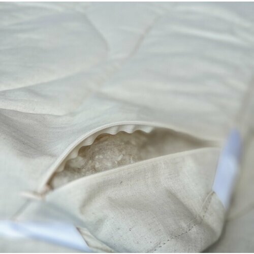Одеяло лежебока Лен и Хлопок в льняной ткани 140х205, легкое, 5651-140-1-пл