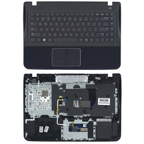 Клавиатура для ноутбука Samsumg CNBA5902792 черная топ-панель синяя
