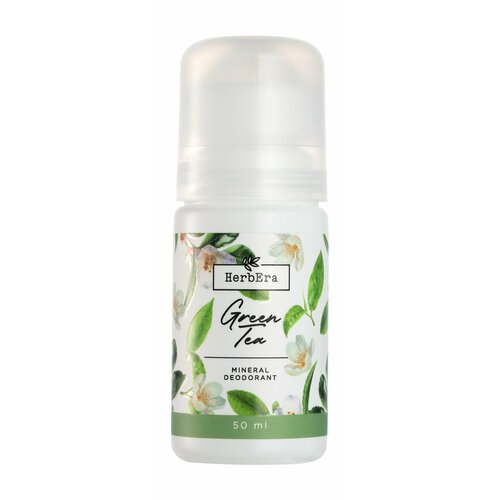 Минеральный шариковый дезодорант с ароматом зеленого чая HerbEra Green Tea Mineral Deodorant /50 мл/гр.