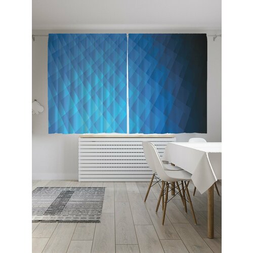 Классические шторы JoyArty "Изгиб сетки", серия Oxford DeLux, 2 полотна 145x180 см