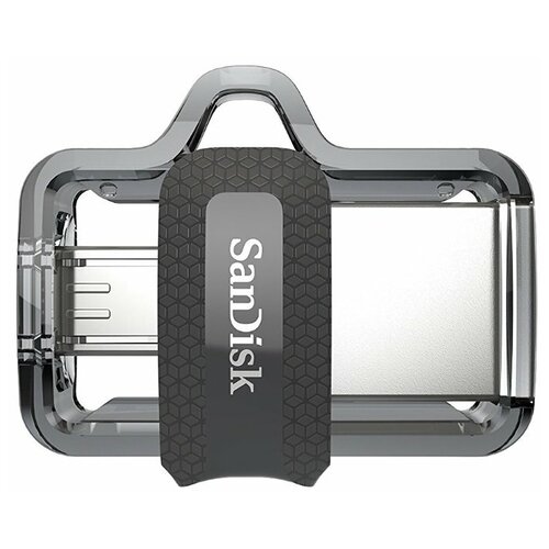 Флешка SanDisk Ultra Dual Drive m3.0 256 ГБ, 1 шт., серый/черный