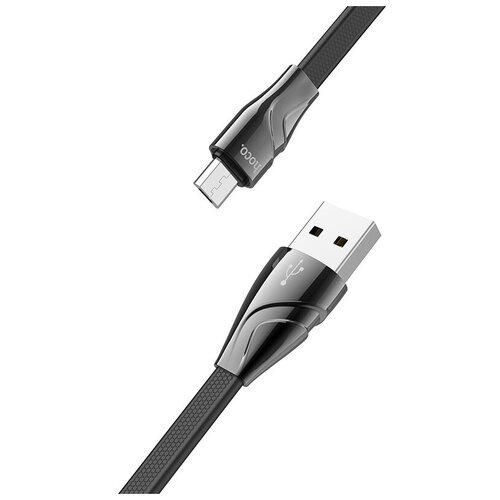 Кабель Hoco U57 Twisting USB - microUSB, 1.2 м, 1 шт., черный