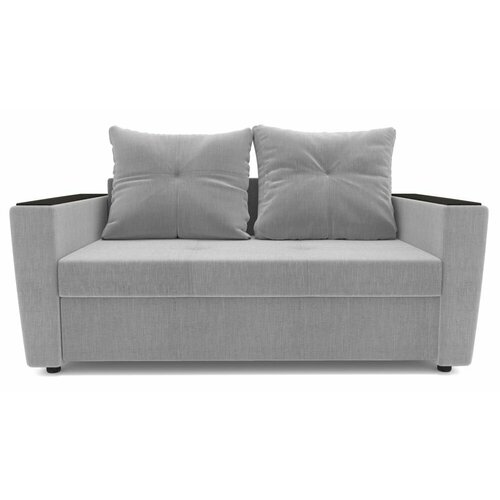 Прямой диван Майами (Дубай) серый Велюр, механизм EASY CLICK