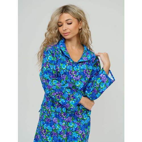Халат BUY-TEX.RU, размер 58, синий