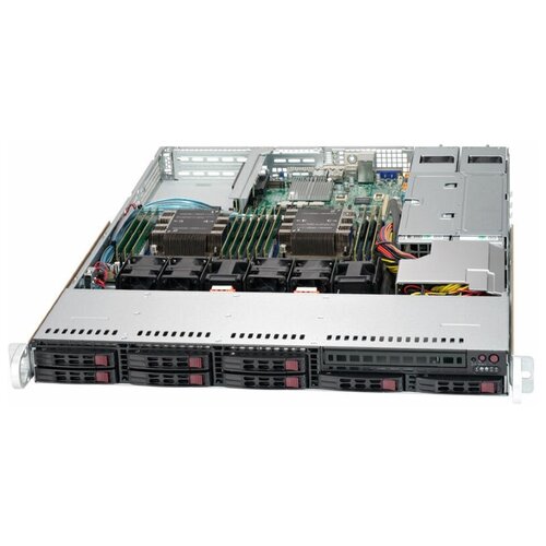 Сервер Supermicro SuperServer 1029P-WTR без процессора/без накопителей/количество отсеков 2.5" hot swap: 8/1 x 750 Вт/LAN 1 Гбит/c