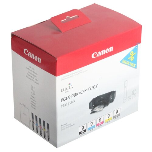 Картридж Canon PGI-9 PBK/C/M/Y/GY (1034B013), 2000 стр, многоцветный