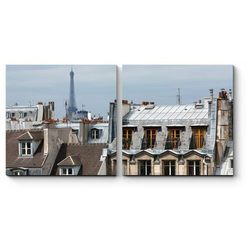 Модульная картина Классические домики старого Парижа70x35