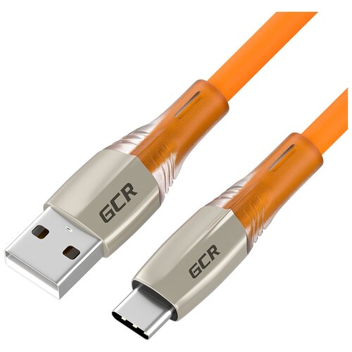 Кабель GCR USB - USB Type-C (GCR-UCQC3), 1.5 м, оранжевый