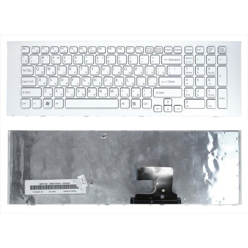Клавиатура для Sony Vaio 148971861 белая с рамкой
