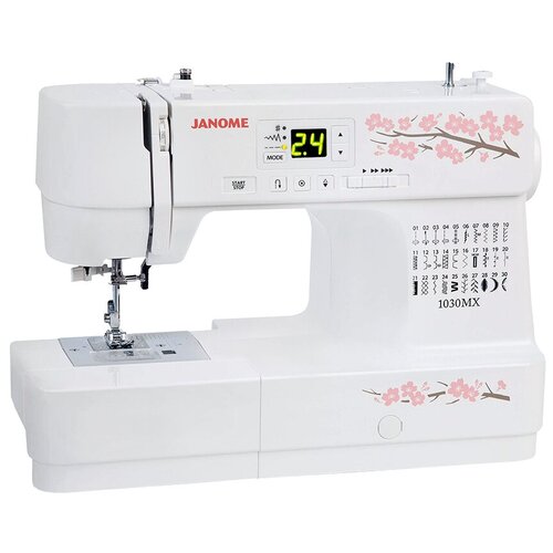 Швейная машина Janome 1030MX, белый/цветы