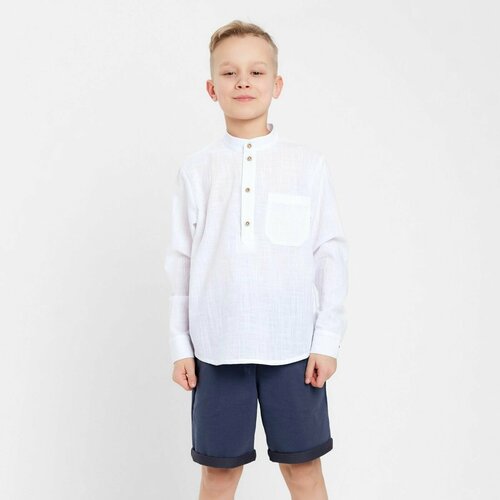 Школьная рубашка Minaku, размер 146, белый