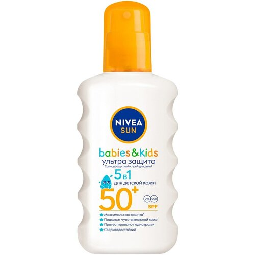 Nivea / Спрей солнцезащитный детский Nivea Sun Kids SPF50+ Ультра защита 200мл 2 шт