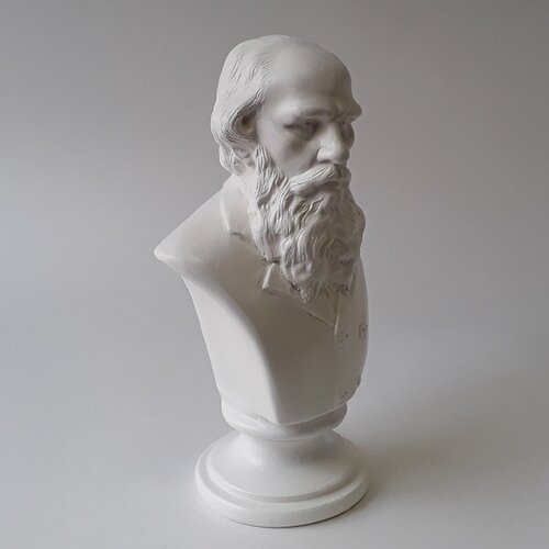 Статуэтка Бюст писатель и мыслитель Л. Н. Толстой. Высота 14см. Гипс, цвет белый