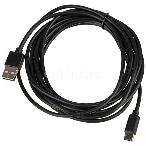 Кабель USB Type-C (m) - USB (m), 3м, 2.4A, черный