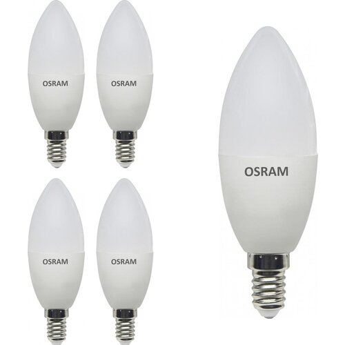 Светодиодная лампа Osram LED Star Classic 7.5W эквивалент 75W 2700K 806Лм E14 свеча (комплект из 4 шт.)