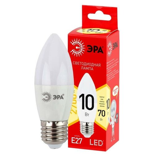 Лампа светодиодная LINE LED B35-10W-827-E27 R B35 10Вт свеча E27 тепл. бел. ЭРА Б0052377
