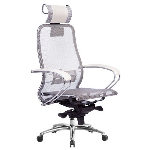 Компьютерное кресло METTA Samurai S-2.04 офисное, обивка: текстиль, цвет: белый лебедь