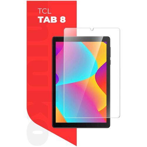 Защитное стекло на TCL TAB 8 8" на Экран, (гибридное: пленка+стекловолокно), прозрачное силиконовая клеевая основа тонкое Hybrid Glass, Miuko