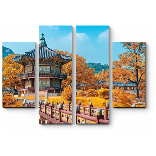 Модульная картина Осень в Корее, Сеул 150x113