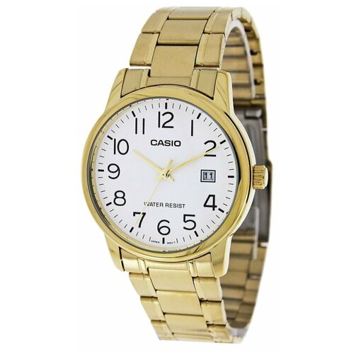 Наручные часы CASIO Collection CASIO Collection MTP-V002G-7B2UDF, белый, золотой