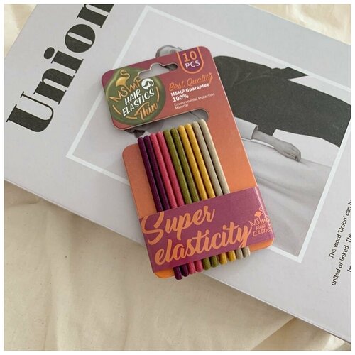 Комплект резинок для волос 10 штук разноцветный №4 / подарок для девочки