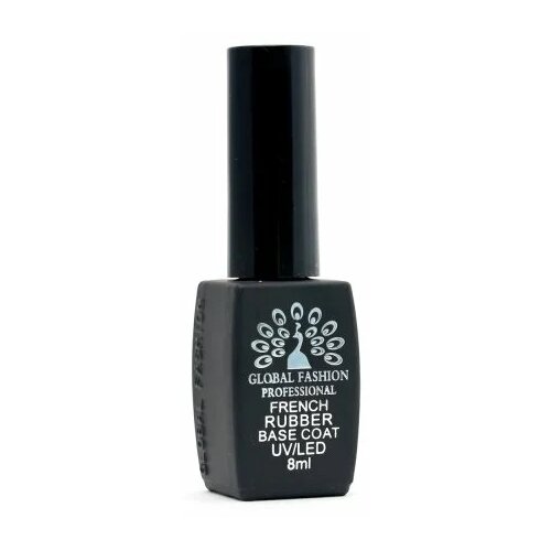 Global Fashion Базовое покрытие Rubber Base Coat French, 08 бежевый, 8 мл