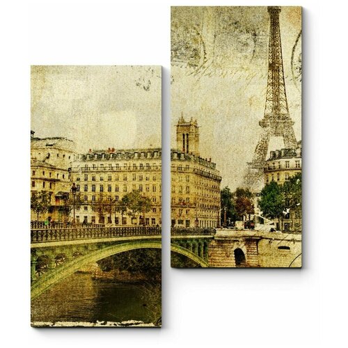 Модульная картина Привет из Парижа100x125