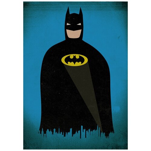 Интерьерный постер на стену картина для интерьера в подарок плакат фильма кинопостер кино "Batman" размера 40х50 см 400*500 мм репродукция в тубусе без рамы для декора комнаты офиса дома дизайна кухни спальни гостиной детской