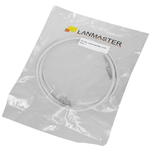 Патч-корд Lanmaster LAN-PC45 RJ-45 (m) - RJ-45 (m) CAT5e F/UTP, 1.5 м, 1 шт., серый