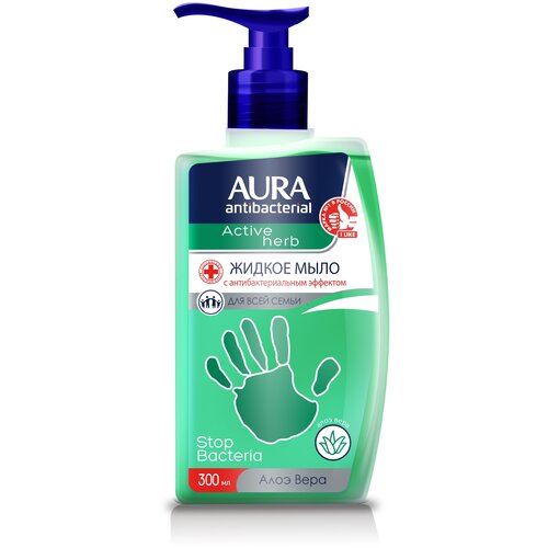 Aura мыло жидкое Active herb Алоэ без аромата, 342 г