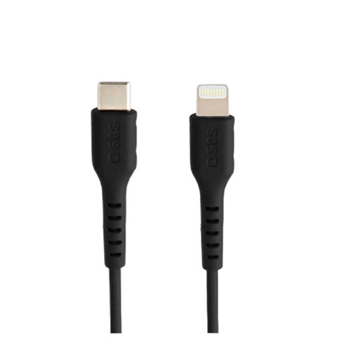 SBS Lightning to Type C, 1,5 м black кабель lightning to usb-c