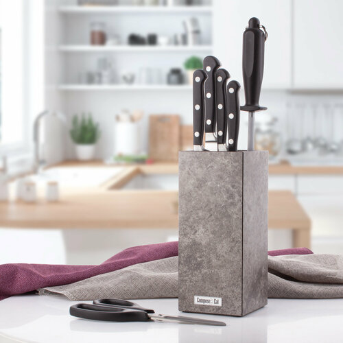 Подставка для кухонных ножей универсальная, 10х23 см, песчаник гранитный арт. PDN104105OA4