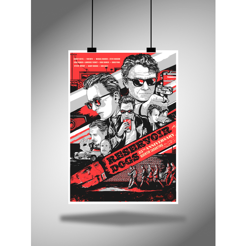 Постер плакат интерьерный на стену фильм Бешеные псы А3