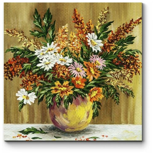 Модульная картина Букет из полевых цветов 90x90