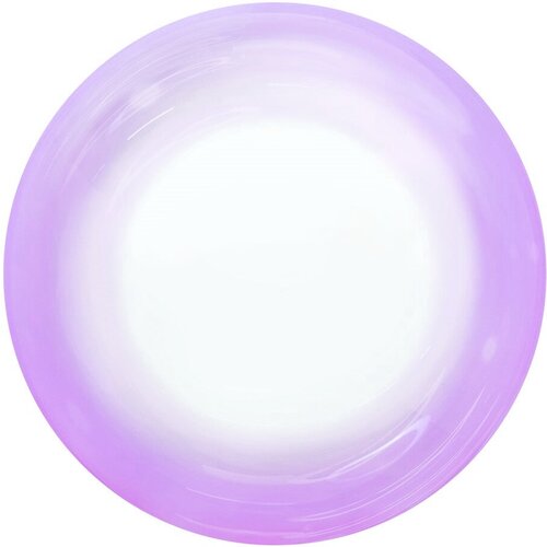 Шар (18'/46 см) Deco Bubble, Сиреневый спектр, Прозрачный, Кристалл, 1 шт. в уп.