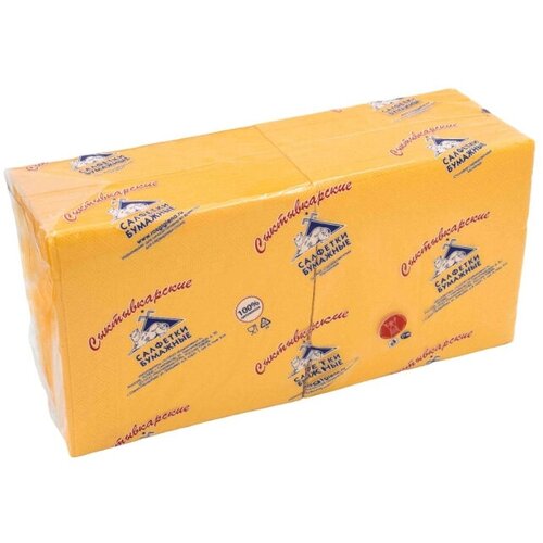 Салфетки бумажные Profi Pack 2сл 33см желтый 200шт/уп