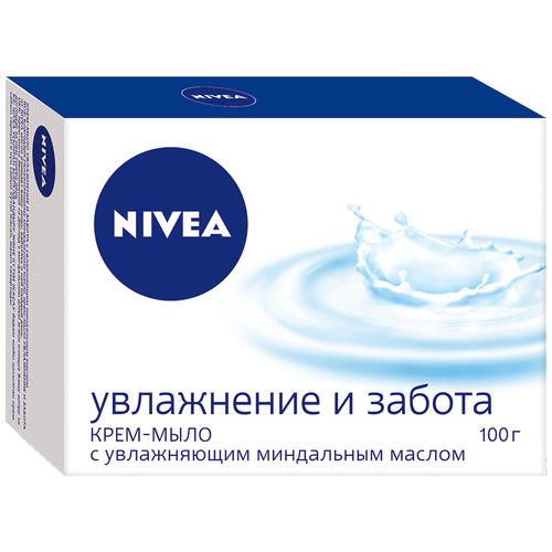 Nivea Крем-мыло кусковое Увлажнение и Забота, 100 мл, 100 г