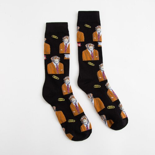 Носки Minaku MINAKU: Trend socks, размер 26-28 см (41-42), черный