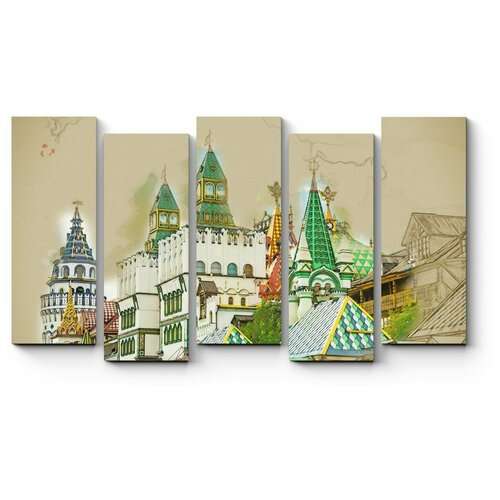 Модульная картина Измайловский Кремль , Москва 140x81