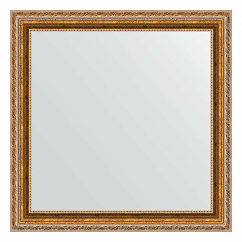 Зеркало настенное EVOFORM в багетной раме версаль бронза, 65х65 см, для гостиной, прихожей, кабинета, спальни и ванной комнаты, BY 3143