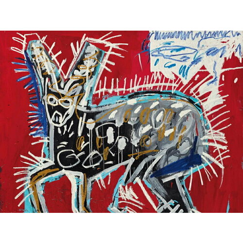 Плакат, постер на бумаге Basquiat J.M. Баския/искусство/арт/абстракция/творчество. Размер 21 х 30 см