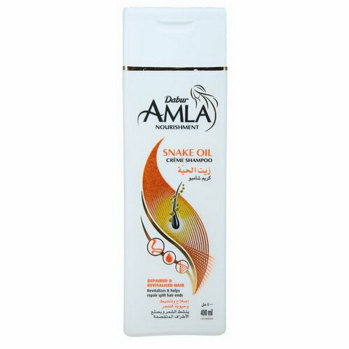 Крем-шампунь Dabur Amla Nourishment Snake Oil Creme Shampoo для секущихся волос, 400 мл