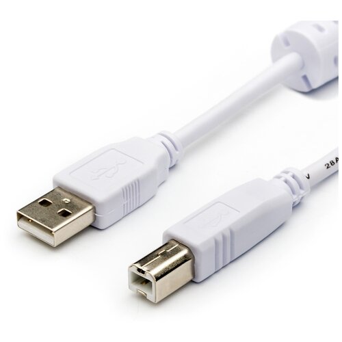 Кабель Atcom USB A - USB B (AT6152), белый