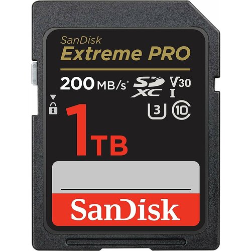 Флеш карта SD 1TB SanDisk SDXC Class 10 V30 UHS-I U3 Extreme Pro 200MB/s (SDSDXXD-1T00-GN4IN)