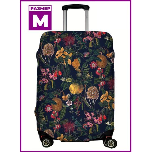 Чехол для чемодана LeJoy, размер M, желтый, розовый