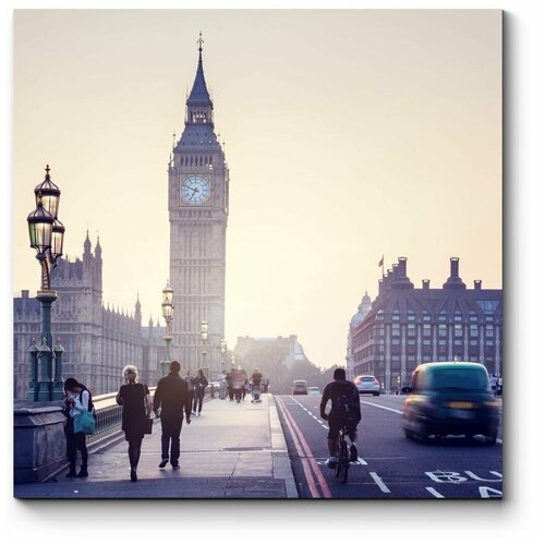 Модульная картина Биг-Бен на закате, Лондон 40x40
