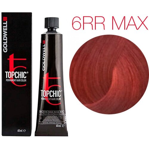 Goldwell Topchic стойкая крем-краска для волос, 6RR MAX волнующий красный, 60 мл