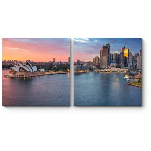 Модульная картина Прекрасный Сидней на закате 60x30