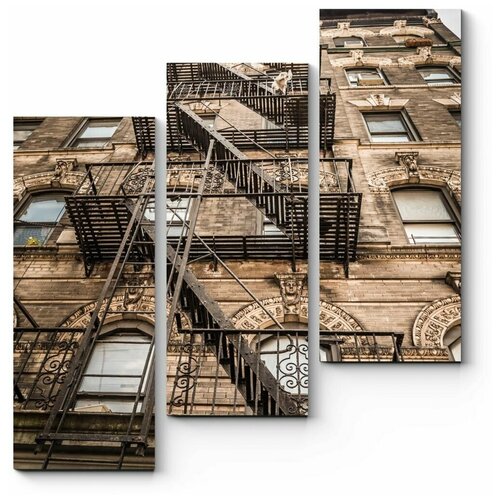 Модульная картина Пожарная лестница в Нью-Йорке110x117